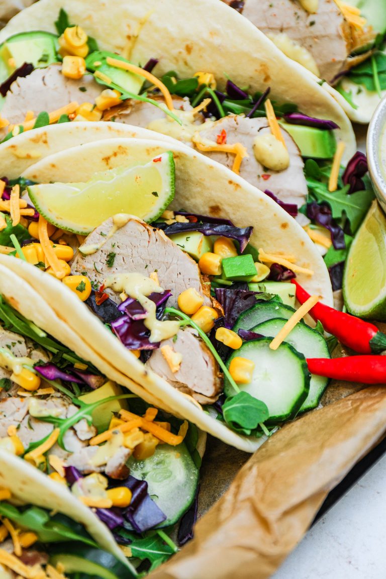 Tacos au filet mignon et sauce aux kiwis